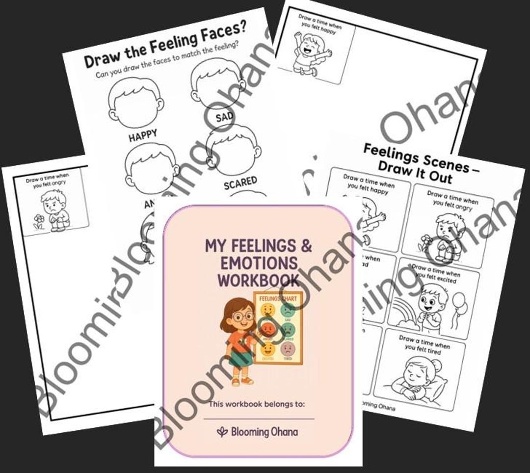 Feelings & Emotions Drawing Packet for Kids – SEL Printable | Digital ...