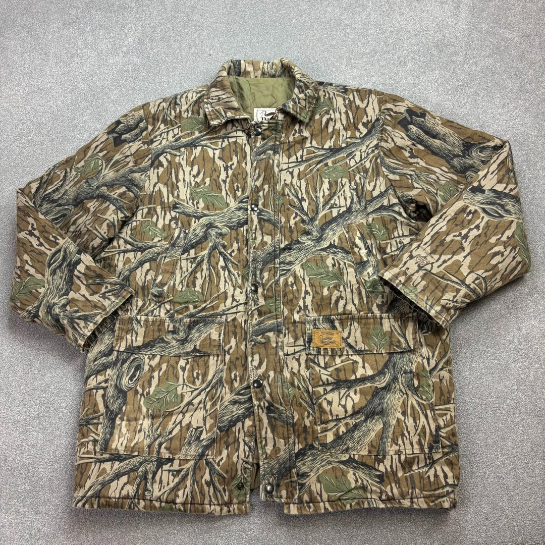 Realtree Jacket Adult Large Brown Workwear Canvas Camo Hunting USA Made ...
