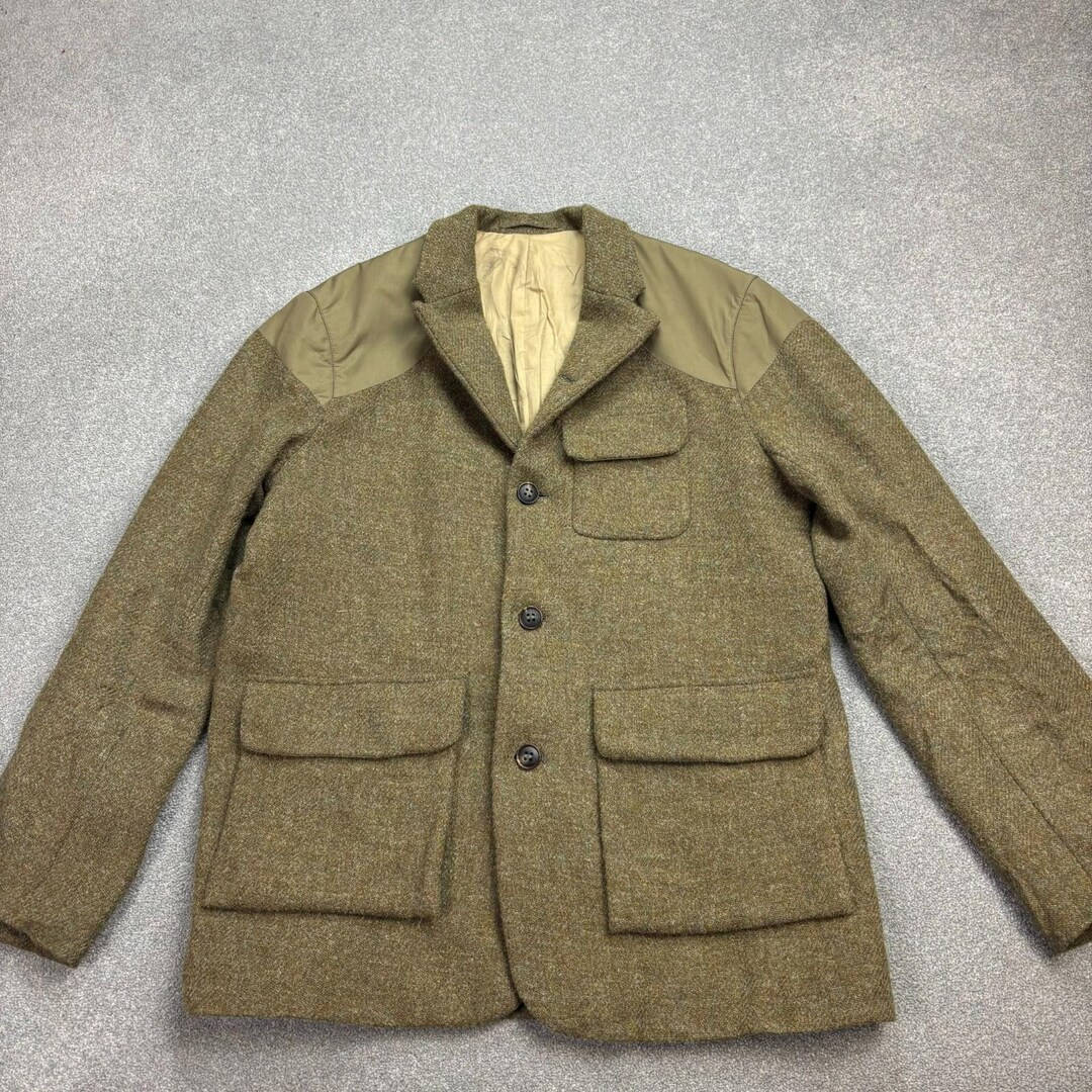 Nigel Cabourn Harris Tweed Jacket Adult 44R Green Country Hunting ...