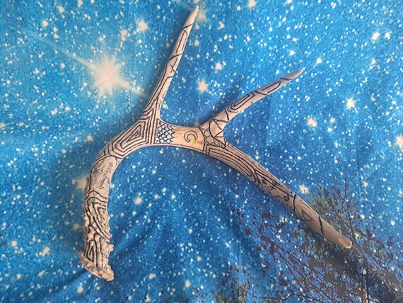 Hugin and Munin Rune Antler - Etsy