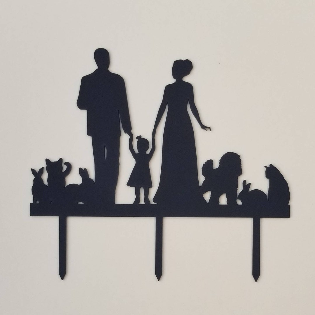 Custom Family & Pets Cake Topper - Etsy