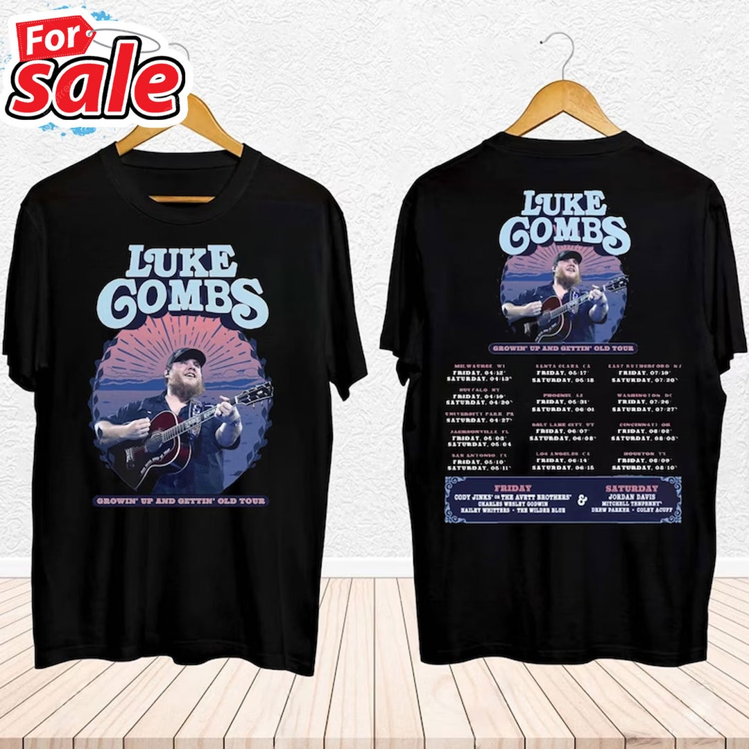Luke Combs 2024 Tour Growing up and Getting Old T-shirt, Luke Combs ...