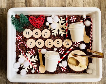 Hot Cocoa Sensory Bin, Holiday Activity, Kids Busy Box (bin Included ...