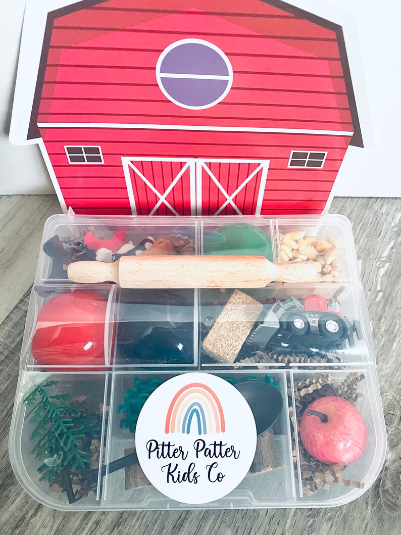 Farm Sensory Play Kit, Sensory Box, Gift for Boy, Boy Gift, Playdoh Kit ...