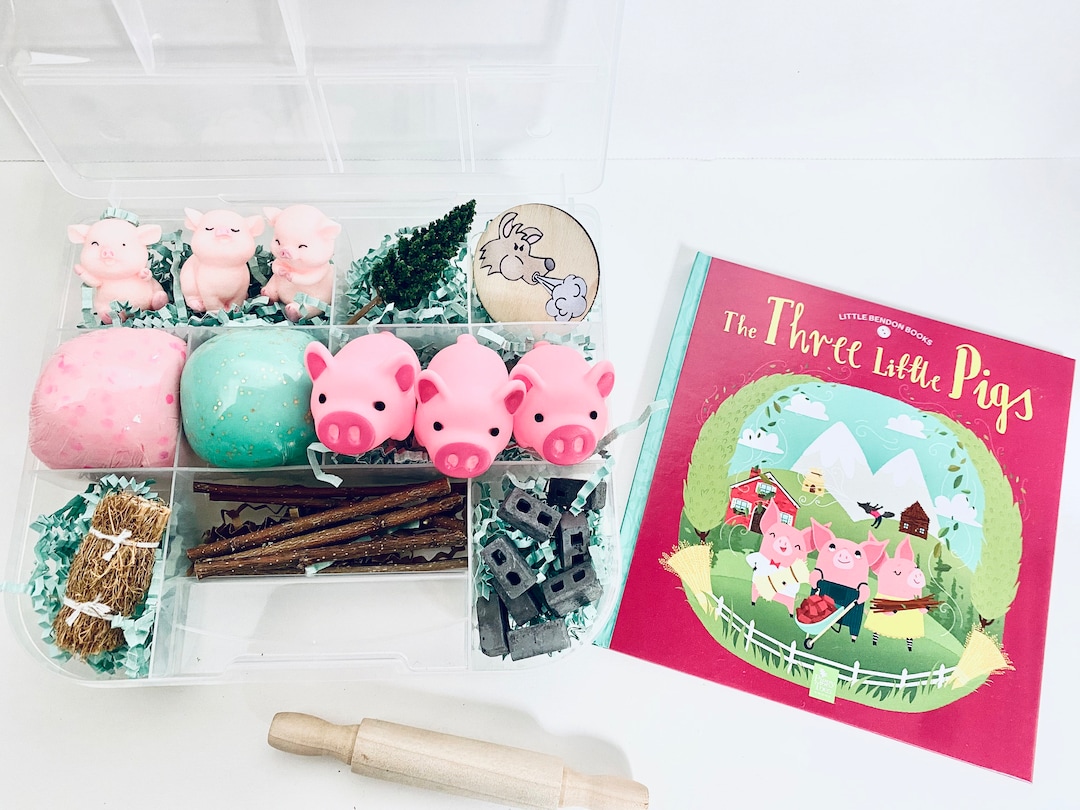 The Three Little Pigs Sensory Play Kit Kids Busy Box Sensory - Etsy