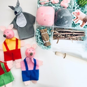 The Three Little Pigs Sensory Play Kit, Kids Busy Box, Sensory Play ...