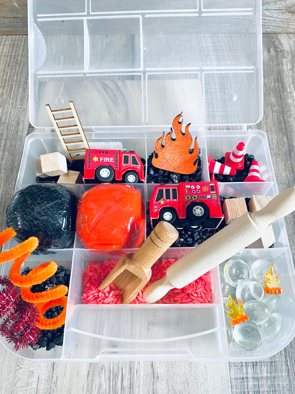 Firetruck Sensory Play Kit Sensory Box Gift for Boy Boy - Etsy