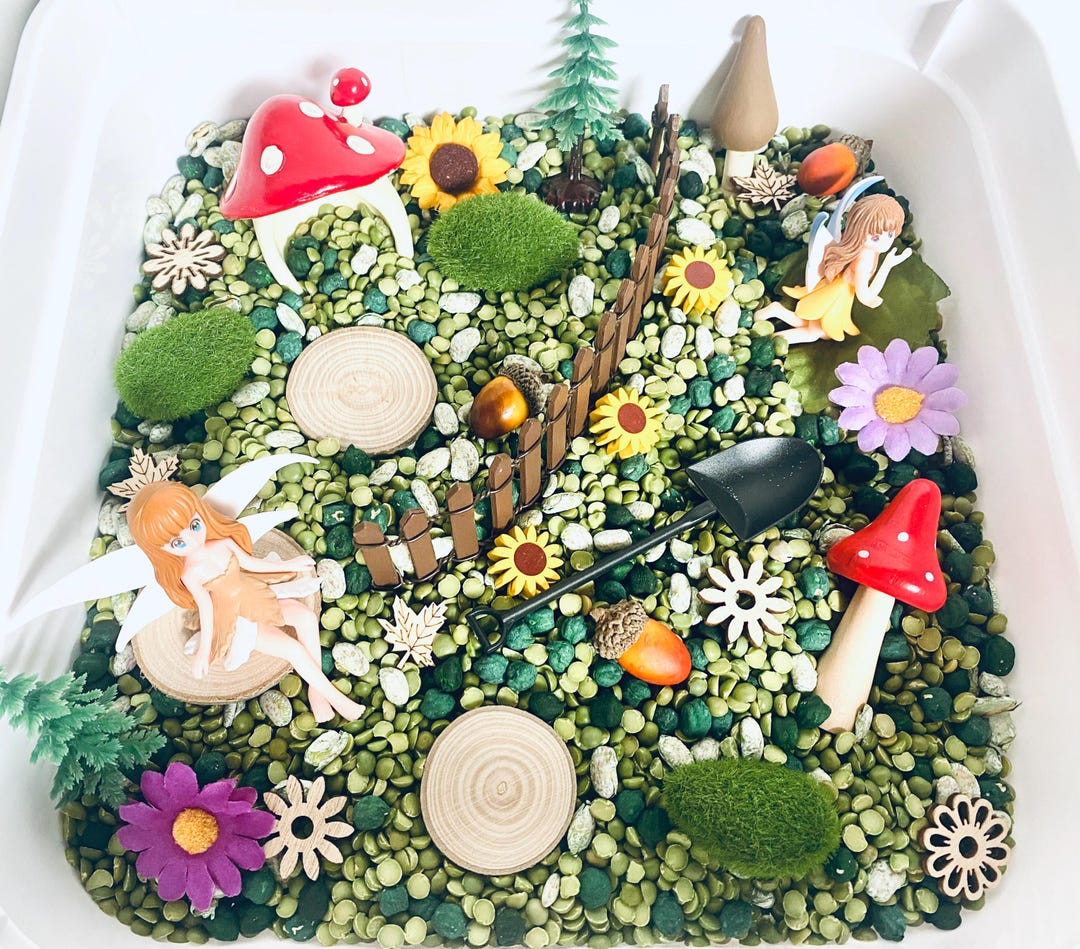 XL Fairy Garden Sensory Kit, BIN INCLUDED Fairy Sensory Play, Fairies ...