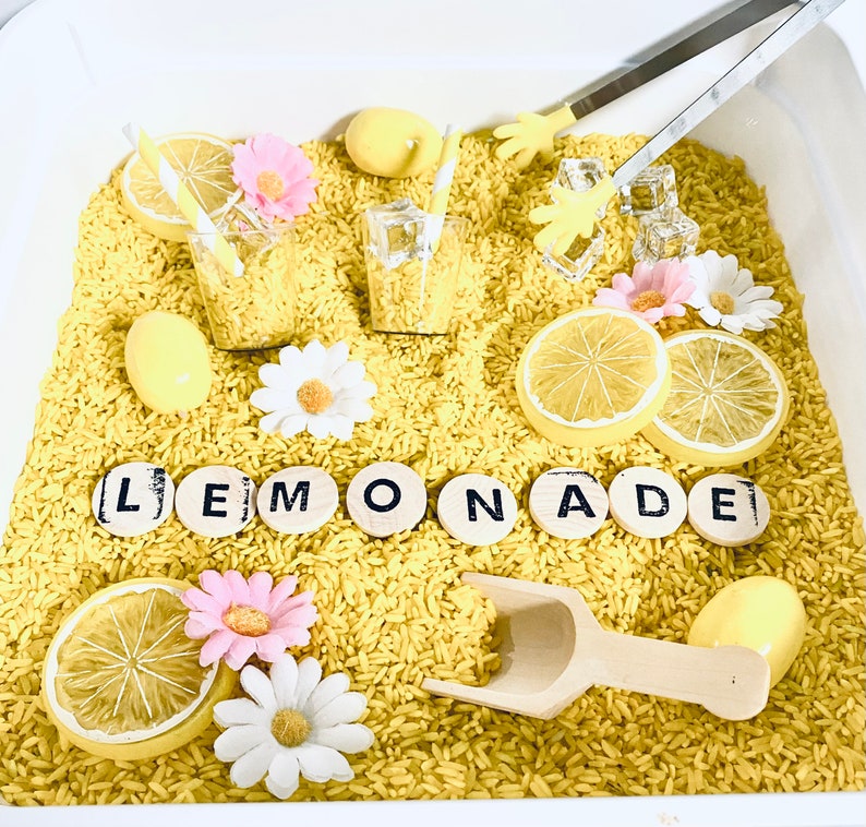 Spring Sensory Kit, Lemonade Sensory Play,summer Sensory Bin, Sensory ...