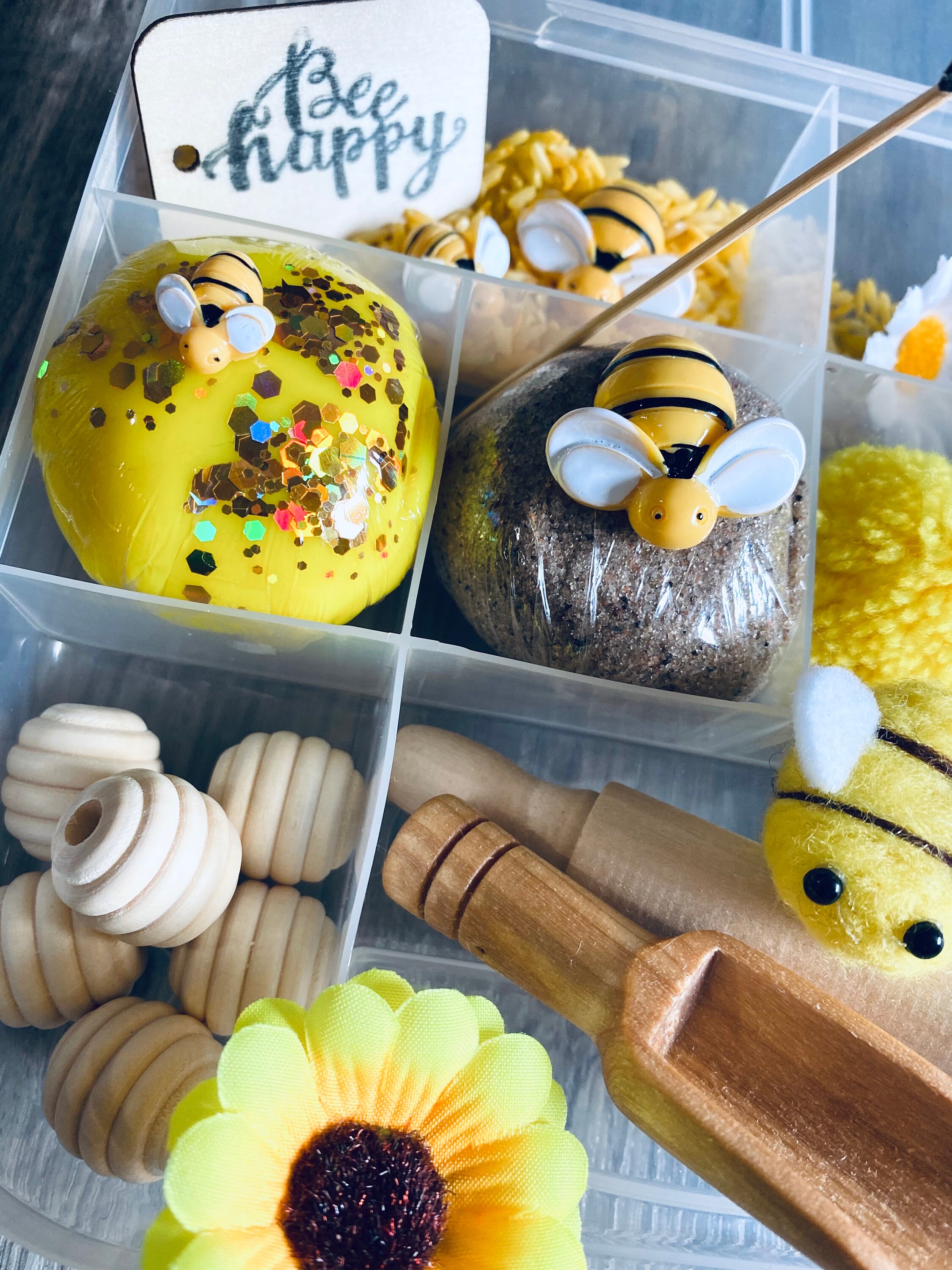 Bee Happy Sensory Play Dough Kit: Kids Travel Busy Box - Etsy