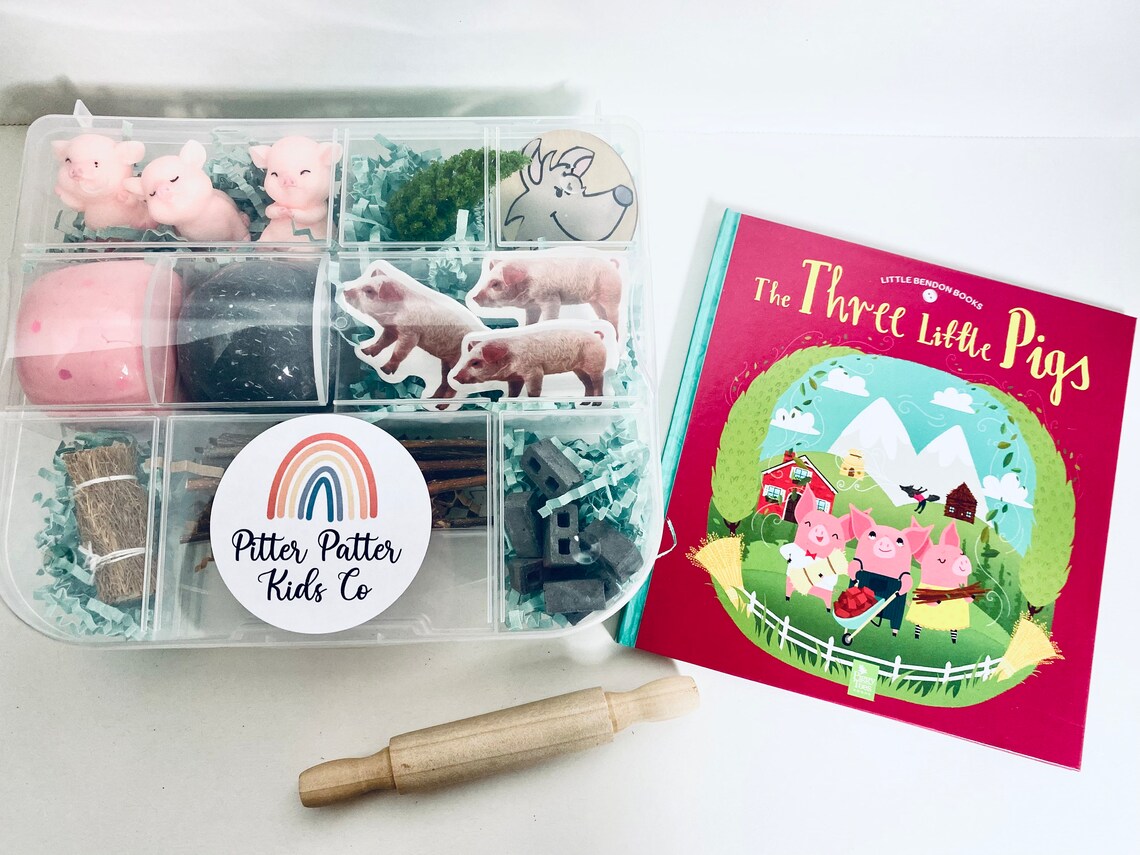 The Three Little Pigs Sensory Play Kit Kids Busy Box Sensory - Etsy