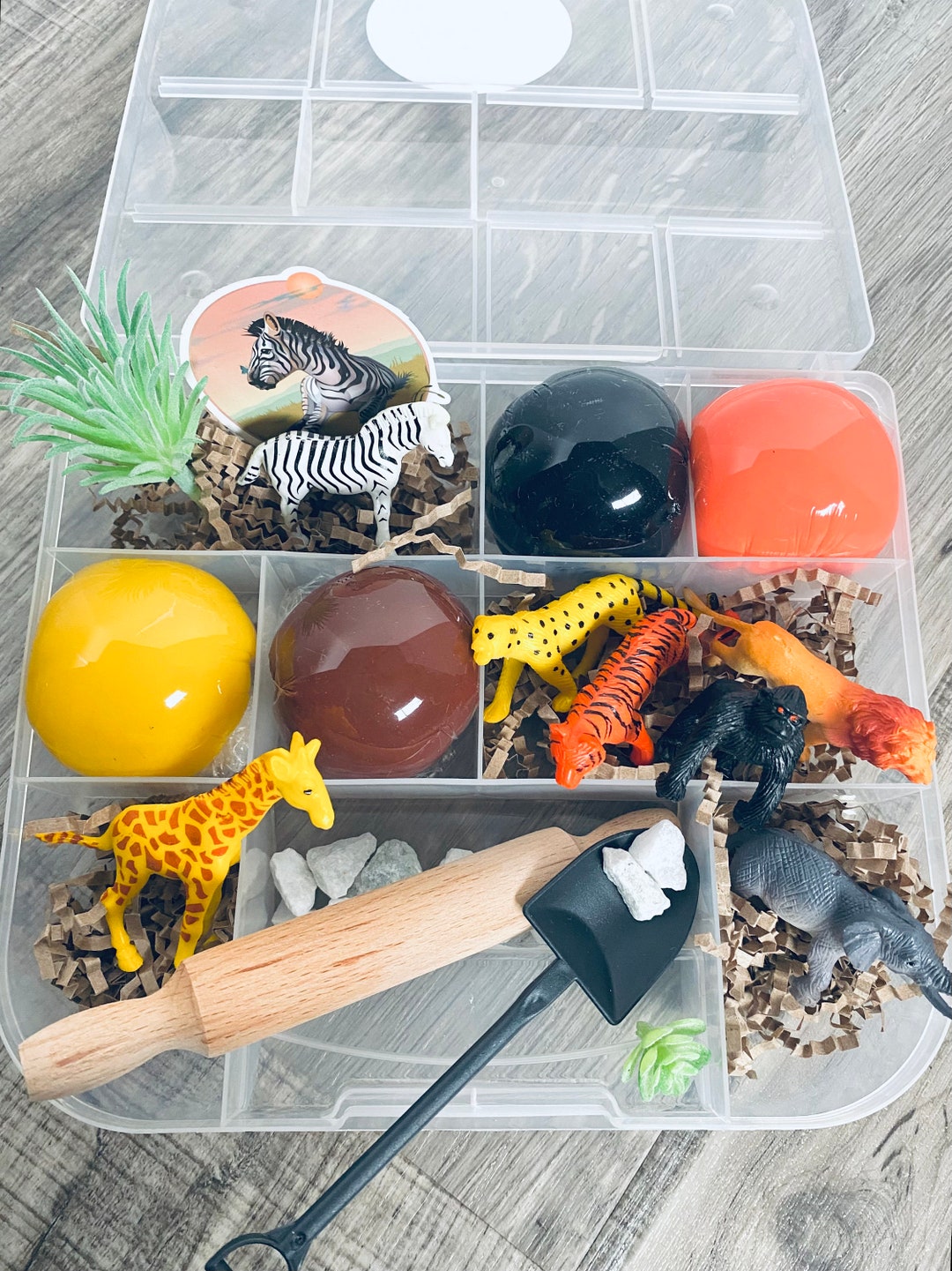 Zoo/safari Play Dough Kit, Zoo Play Dough Kit, Animal Playdough Kit ...