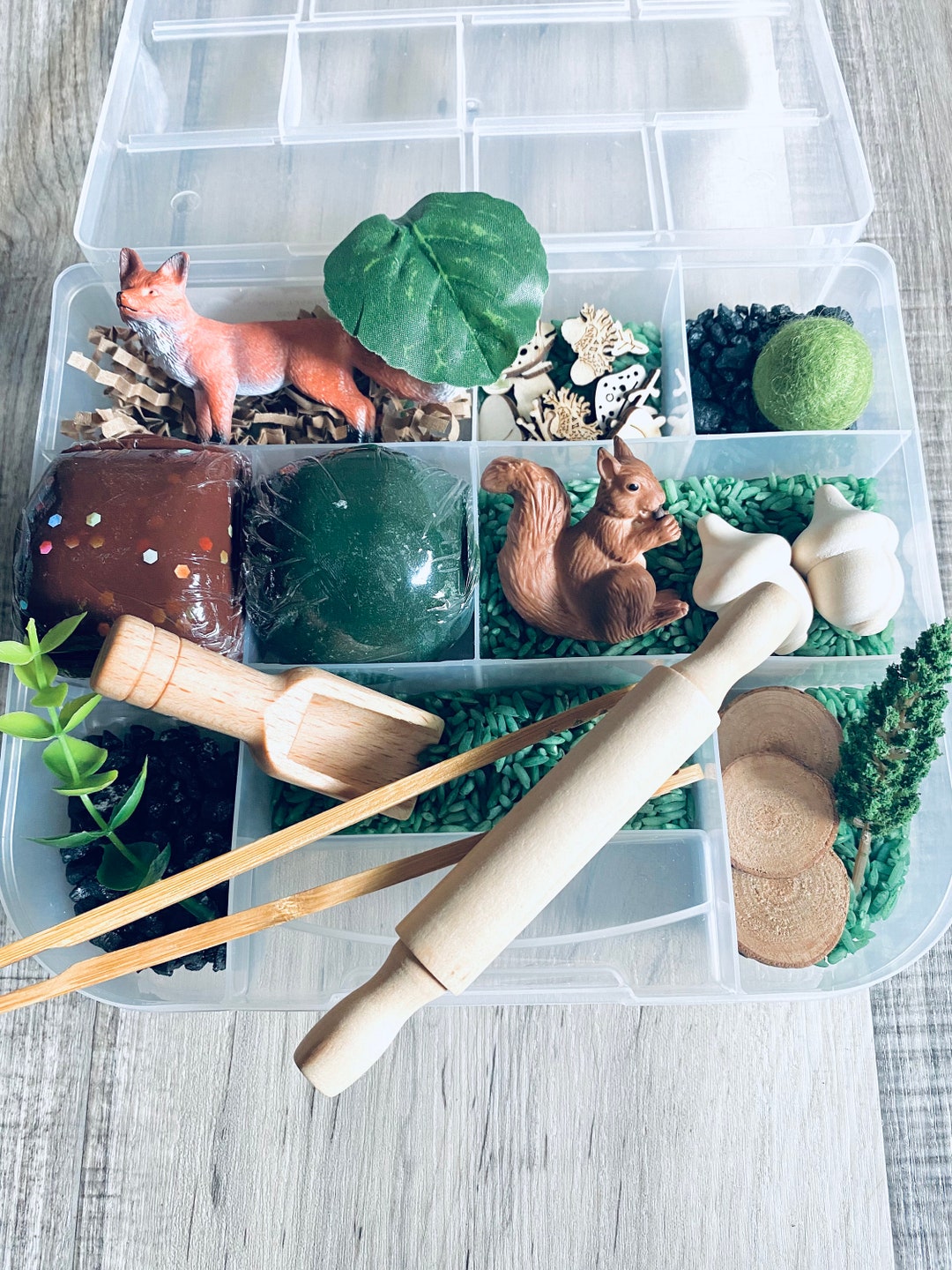 Woodland Sensory Play Kit, Sensory Box, Gift for Boy, Boy Gift, Playdoh ...