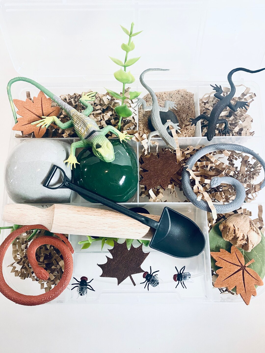 Reptile Play Dough Kit, Play Dough Kit, Lizards and Snakes Sensory Play ...