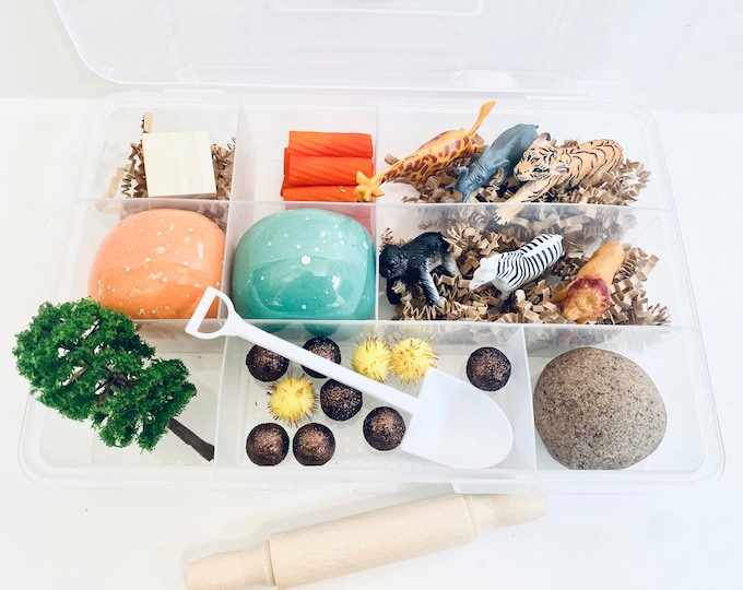 Zoo/safari Play Dough Kit, Zoo Play Dough Kit, Animal Playdough Kit ...