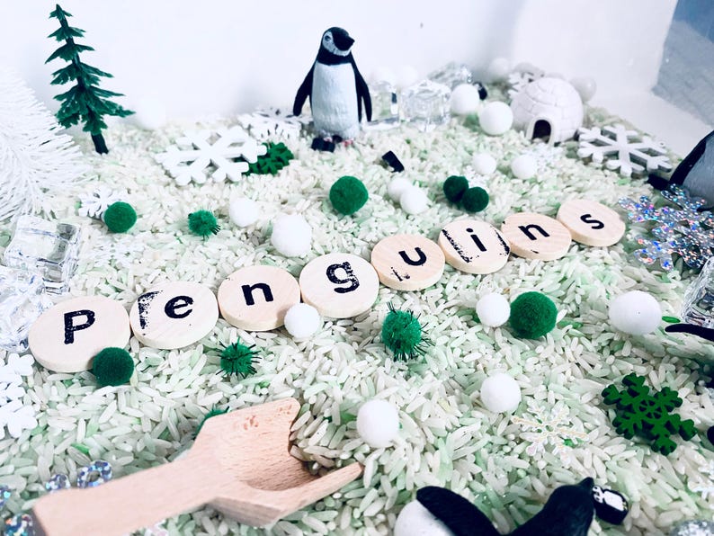 XL Penguin Sensory Kit, BIN INCLUDED, Kids Busy Box, Sensory Bin, Kids ...