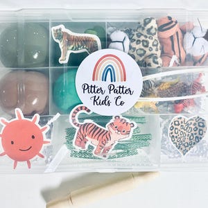 Zoo/safari Play Dough Kit, Zoo Play Dough Kit, Animal Playdough Kit ...