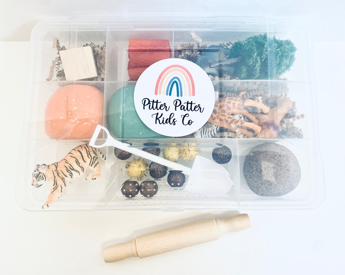 Zoo/safari Play Dough Kit, Zoo Play Dough Kit, Animal Playdough Kit ...