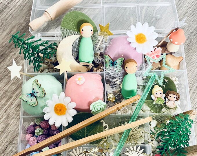 Fairies Sensory Dough Kit, Kids Imaginative Play Box - Etsy