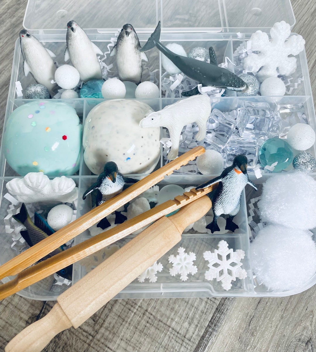 Arctic Friends Sensory Kit, Arctic Sensory Play, Play Dough Kit, Winter ...