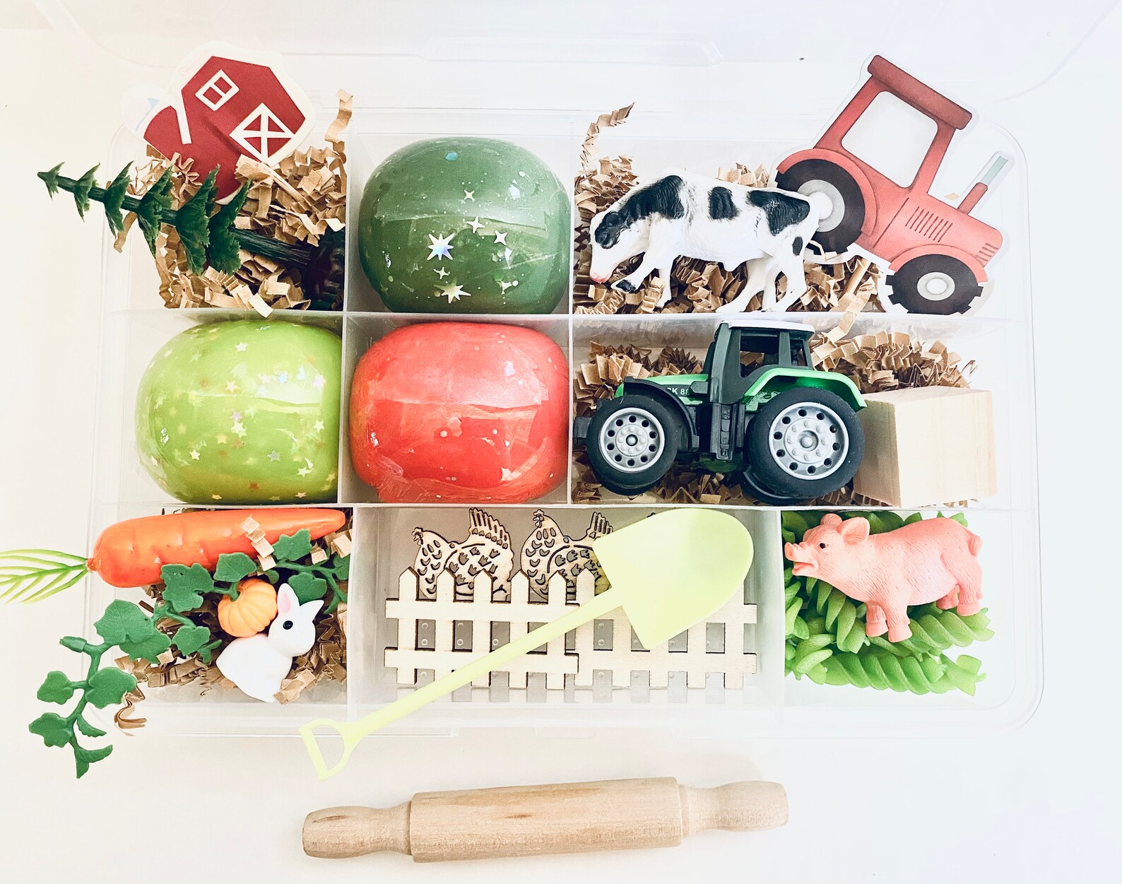 Farm Sensory Play Kit, Sensory Box, Gift for Boy, Boy Gift, Playdoh Kit ...