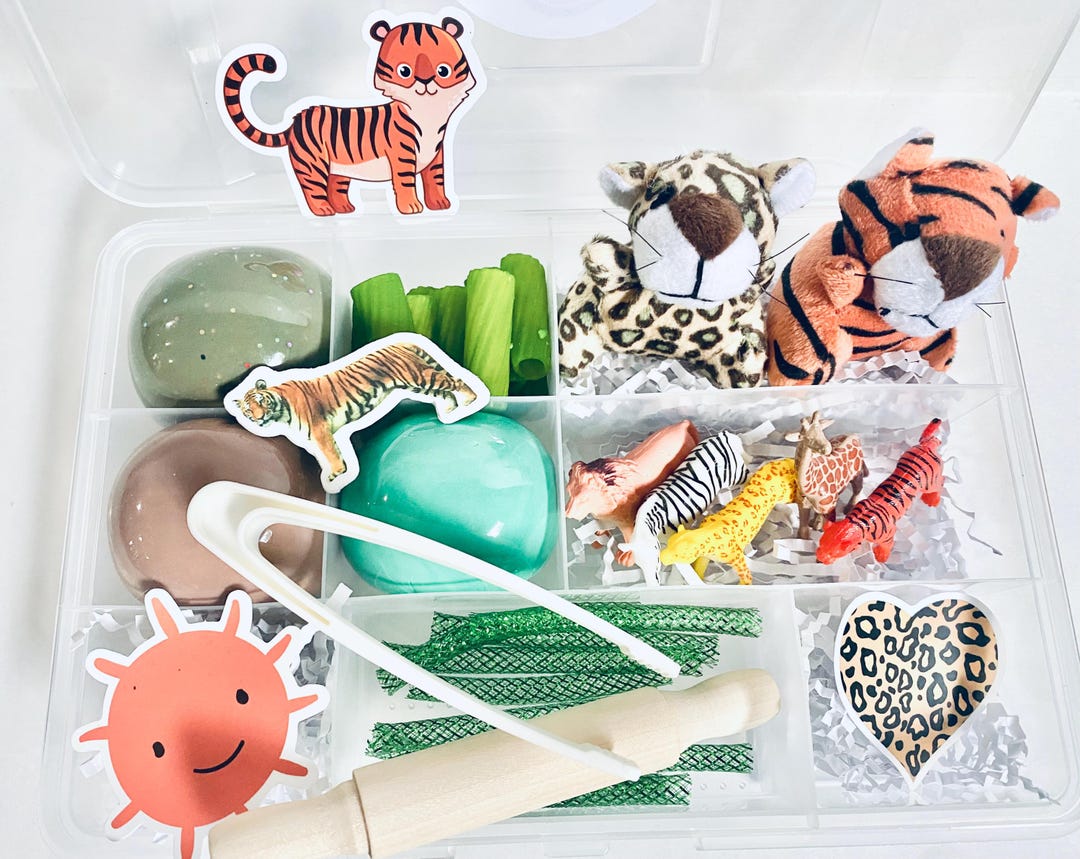 Zoo/safari Play Dough Kit, Zoo Play Dough Kit, Animal Playdough Kit ...