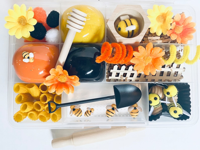 Play Dough Kit, Bee Happy Sensory Play Kit, Kids Busy Box, Sensory Play ...