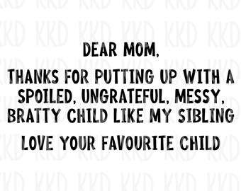 Dear Mom Svg | Etsy