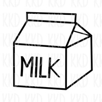 Milk Carton Svg, Milk Box Silhouette, Dairy Product Clipart, Beverage ...
