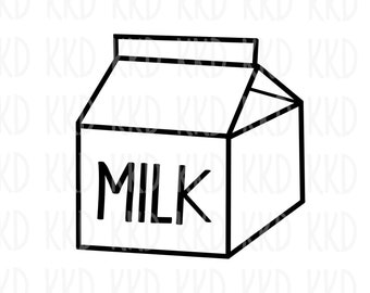 Milk Carton Svg - Etsy