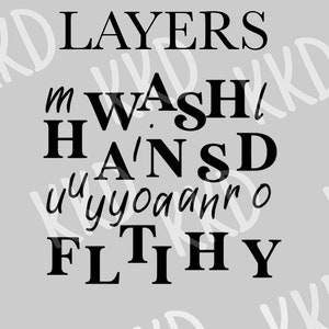 Wash Your Hands You Filthy Animal SVG: Funny Home Sign (digital File ...