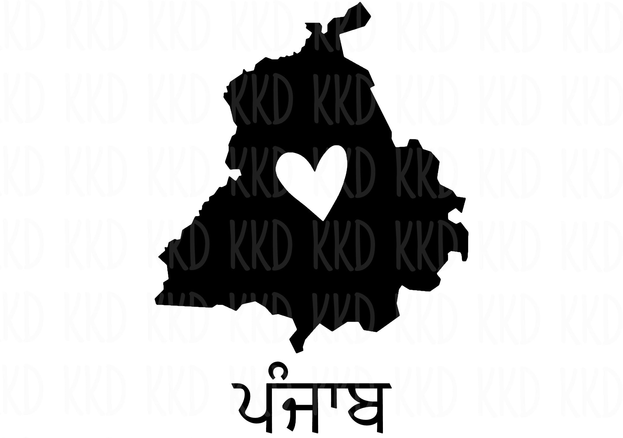 Punjab SVG Punjab Outline India SVG Punjabi SVG Cricut Cut - Etsy Canada