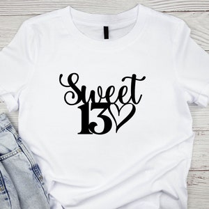 Sweet 13 SVG: Birthday Girl Cut File (digital Download) - Etsy