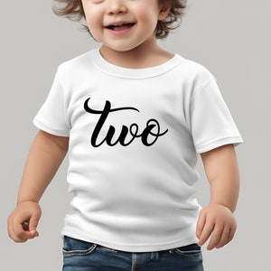 Two Sign, Two SVG, Two Birthday Sign, Second Birthday, Two Birthday ...