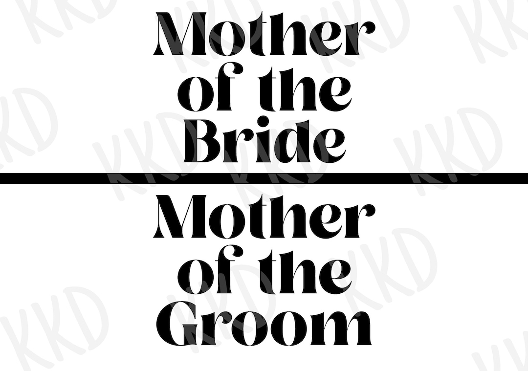 Mother of Bride & Mother of Groom SVG AND PNG Files L Mom Wedding Gifts ...