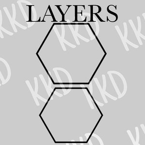 Double Hexagon Frame SVG: Geometric Border Cut File (digital Download ...