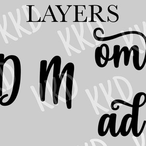 Mom Dad SVG, Mother Father SVG, Mommy and Daddy Cursive Font SVG ...