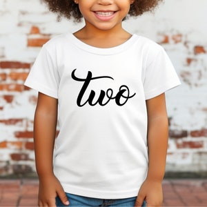 Two Sign, Two SVG, Two Birthday Sign, Second Birthday, Two Birthday ...