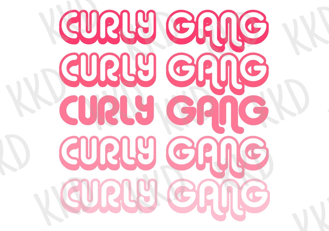 Curly Gang SVG, Curly Hair SVG, Digital Files, Girls Shirt SVG, Women's ...