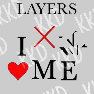 I Love Men SVG, I Love Me SVG, Cricut Cameo Silhouette Brother Cut ...