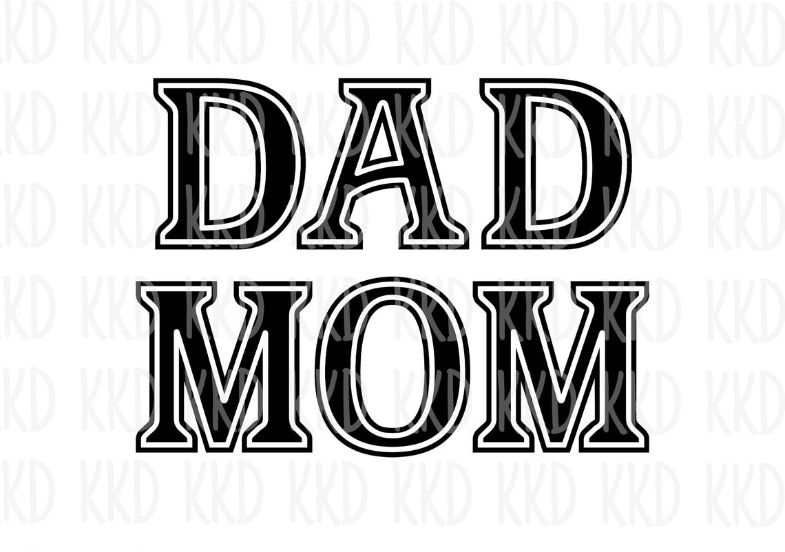 Mom Dad SVG Mother Father SVG Mommy and Daddy Cursive Font - Etsy Canada