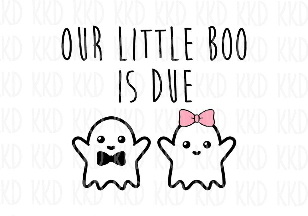 Our Little Boo is Due SVG, Pregnancy Announcement SVG, Baby ...