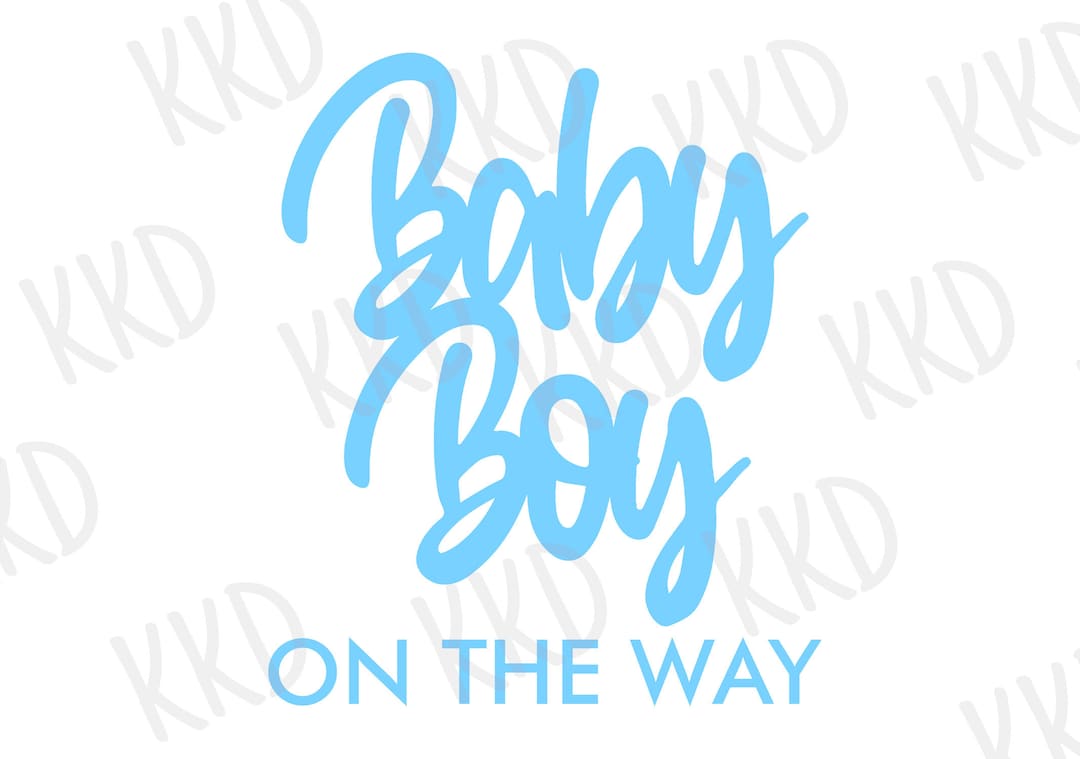 Baby Boy on the Way SVG, Baby Boy Coming Soon, Baby Announcement SVG ...