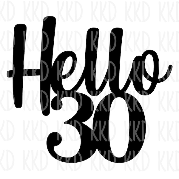 Hello 30 - Etsy