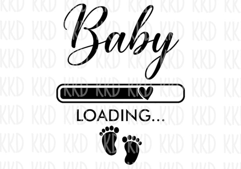 Baby Loading SVG: Pregnancy Announcement Digital Files (PNG, JPEG) - Etsy