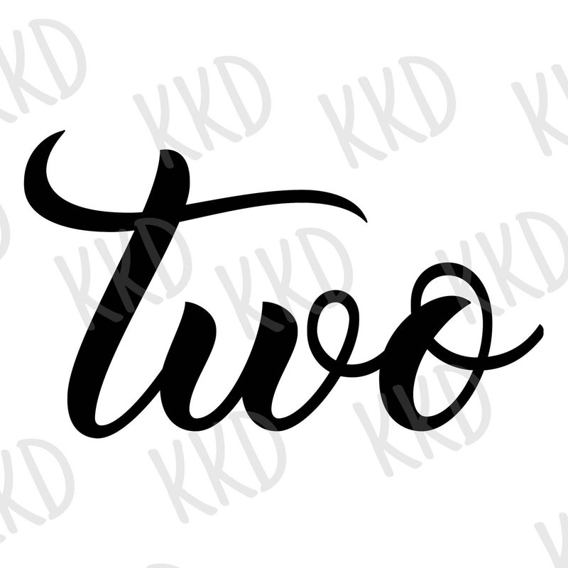 Two Svg - Etsy