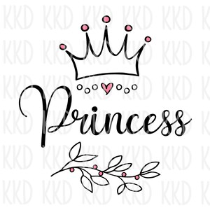 Princess SVG, Princess Png, Princess Silhouette, Crown SVG, Princess ...