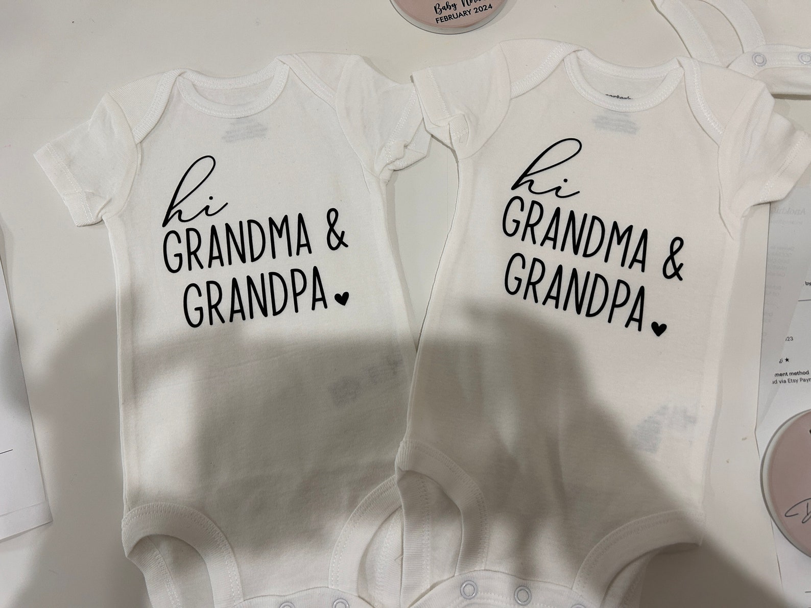 Hi Grandma and Grandpa SVG: Pregnancy Announcement (digital Download ...