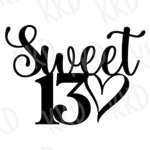 Sweet 13 SVG, 13th Birthday SVG, Official Teenager Svg, Teenager SVG ...