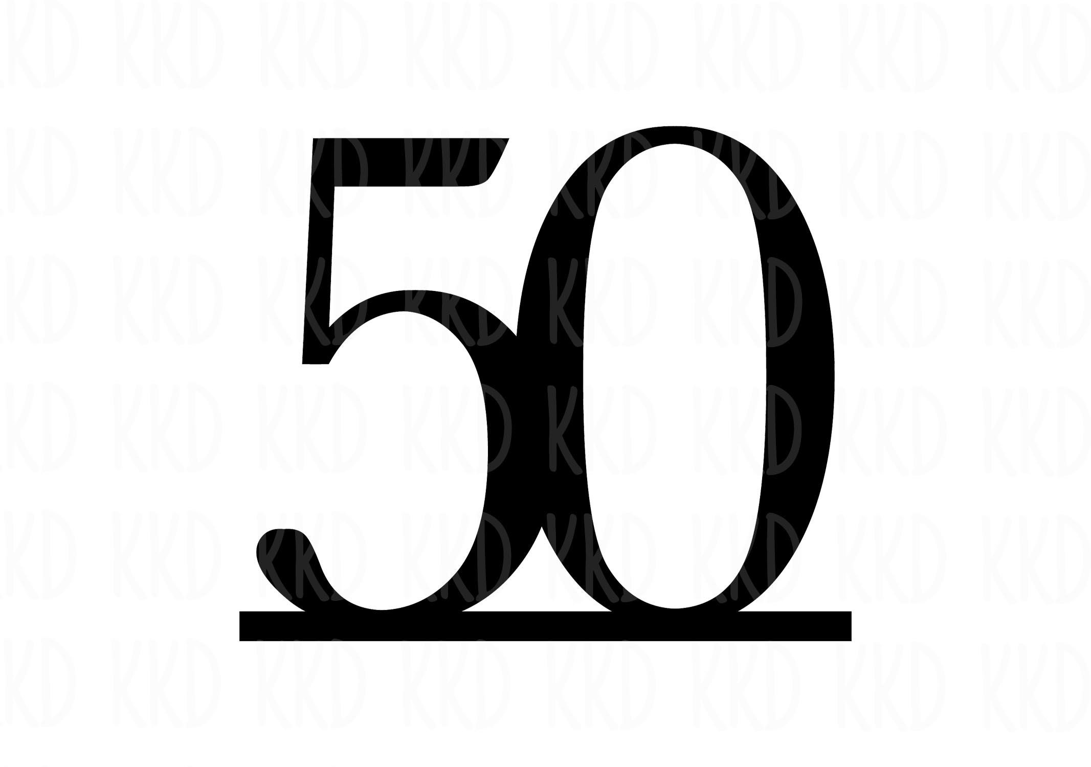 50 SVG 50th Birthday Sign SVG 50 Sign SVG 50 Cake Topper - Etsy UK